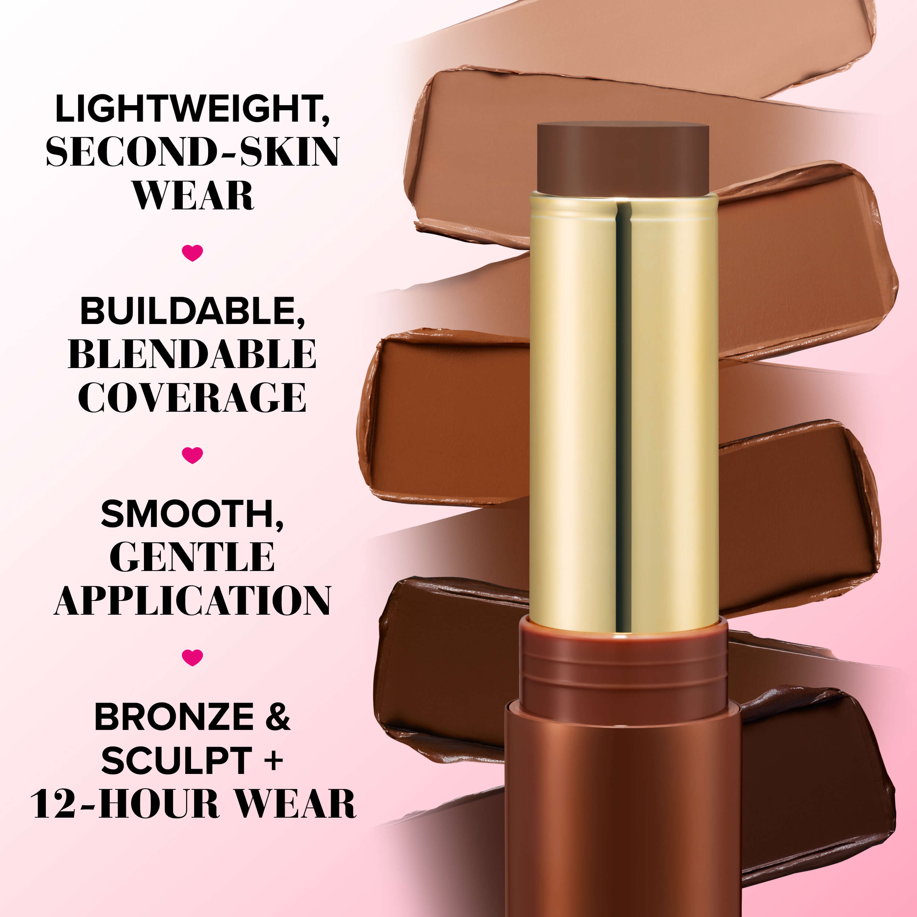 Easy to Use Blendable Cream Bronzing Stick